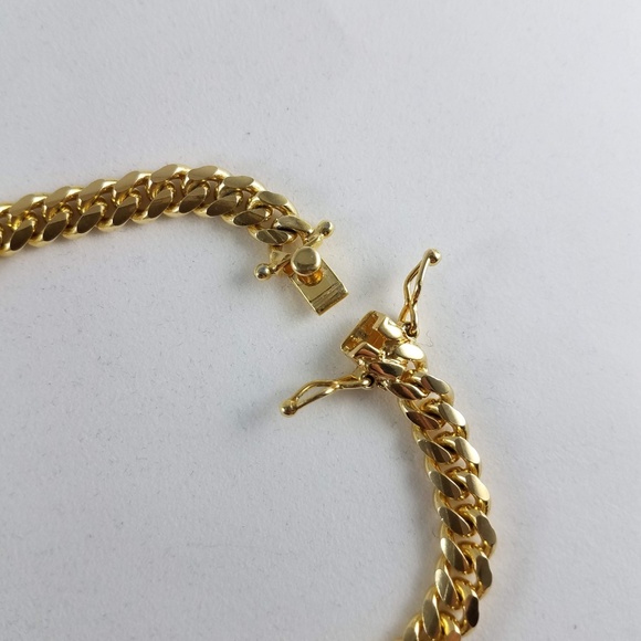 Accessories | 26 Cuban Link Crucifix 14k Gold Solid Silver | Poshmark